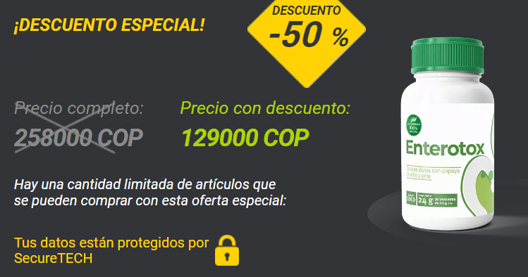 Enterotox : Cápsula, Reseñas, Precio, Ingredientes, Beneficios, Comprar