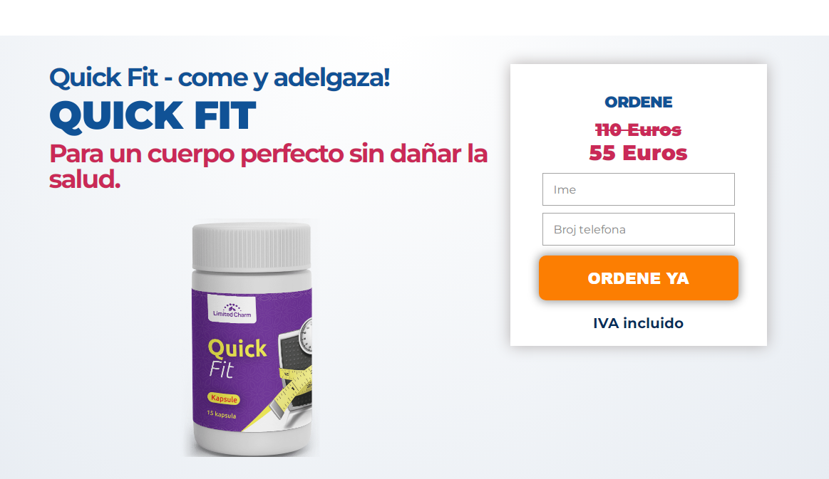 Quick Fit : Cápsula, Reseñas, Obras, Precio, Ingredientes, Comprar
