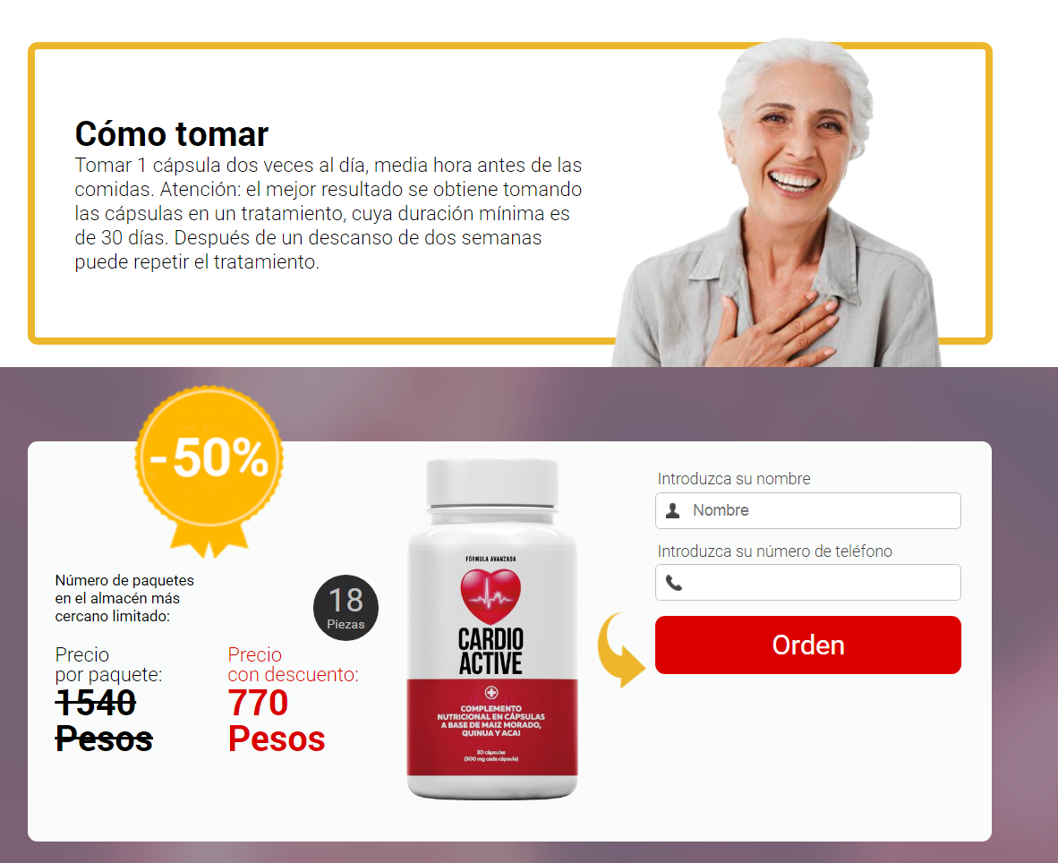 CardioActive : Cápsula, Reseñas, Precio, original, obras, Comprar