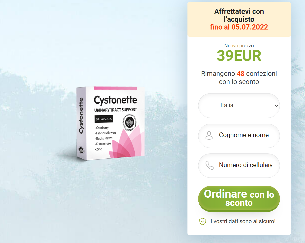 Cystonette : Capsula, Recensioni, Prezzo, originale, lavori, Acquistare