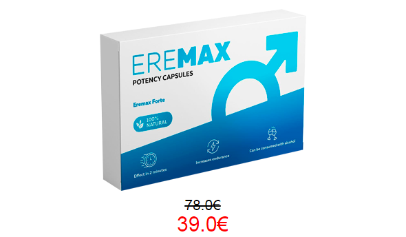 Eremax: cápsula, Precio, reseñas, Ingredientes, original, Beneficios!