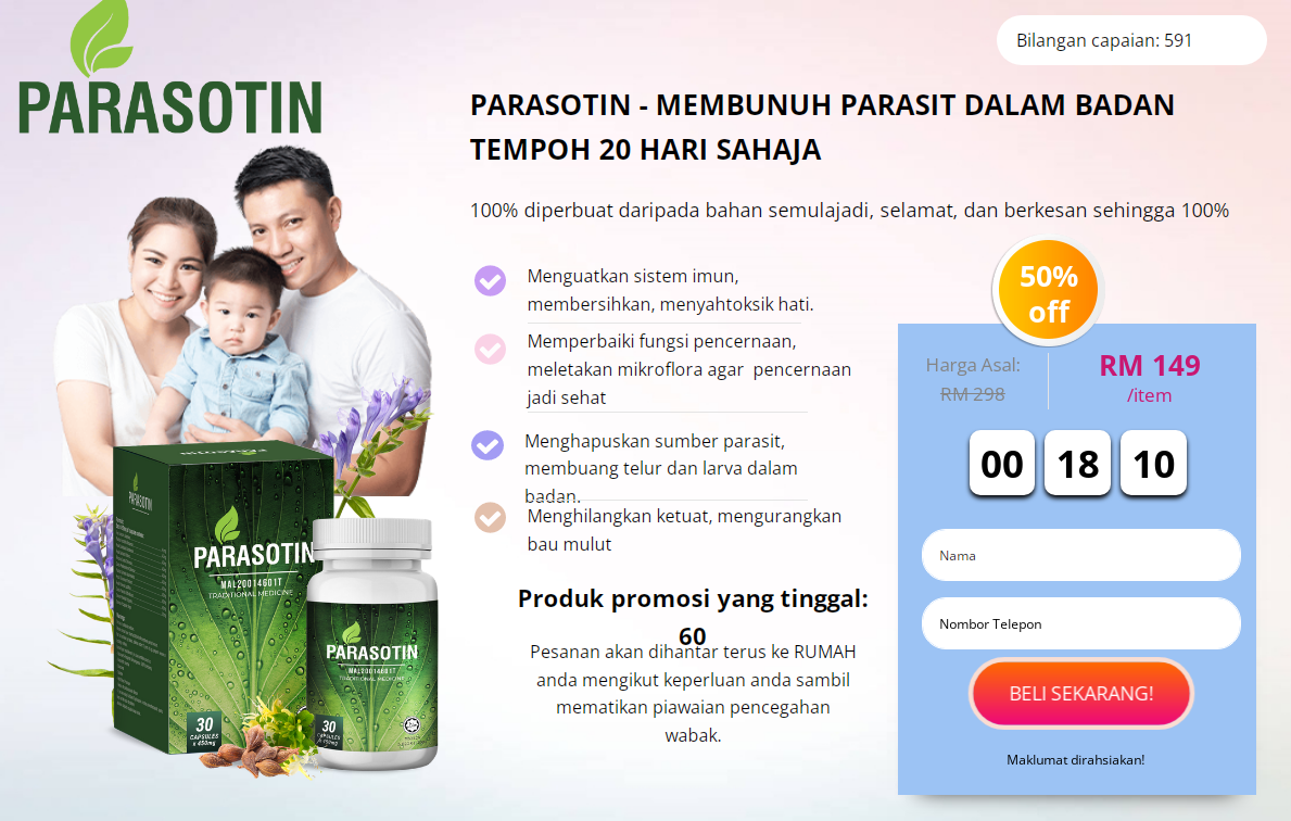 Parasotin : Kapsul, Ulasan, Bahan, Harga, Efek Samping, Manfaat