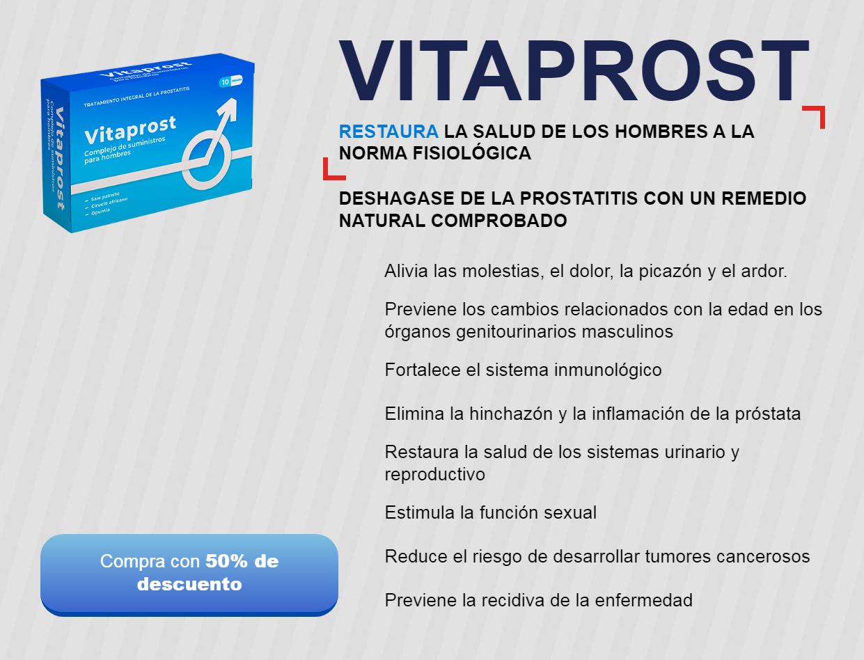 Vitaprost : Cápsula, Reseñas, Precio, Beneficios, Obras, Comprar