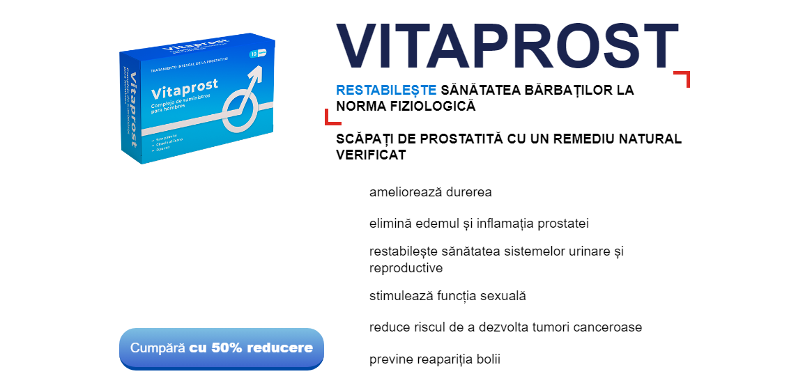 Vitaprost : Capsulă, Recenzii, Preț, lucrări, Ingrediente, Cumpără
