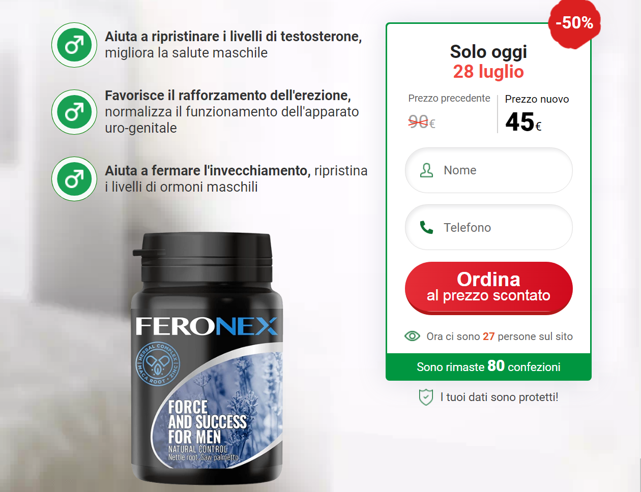 Feronex: capsula, Prezzo, recensioni, ingredienti, originale, costo ...