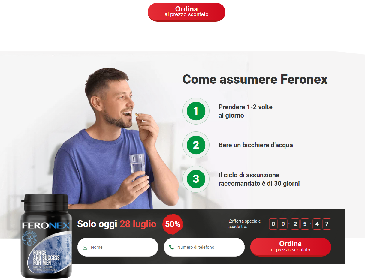 Feronex: capsula, Prezzo, recensioni, ingredienti, originale, costo ...