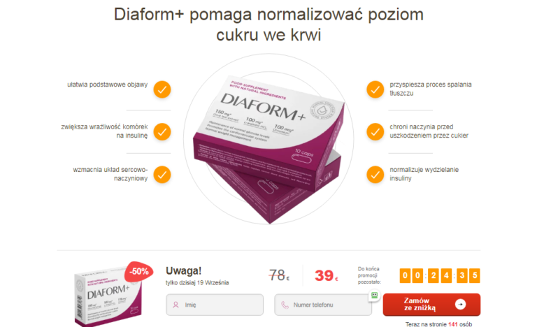 Diaform+ : Tabletki, Opinie, Cena, Kapsułki, Skarga, Gdzie kupić, Skład