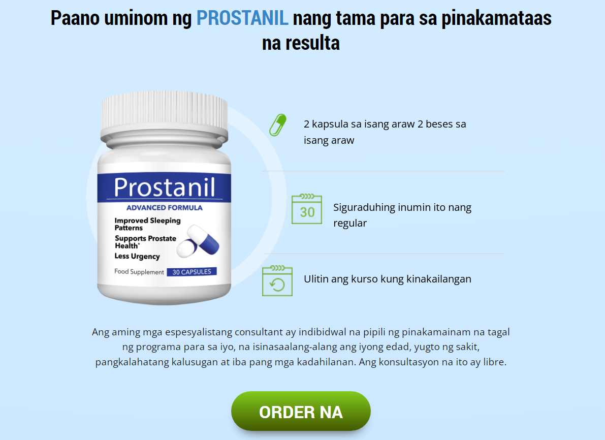 Prostanil : Kapsula, Pagsusuri, Presyo, Reviews, Price, Bumili