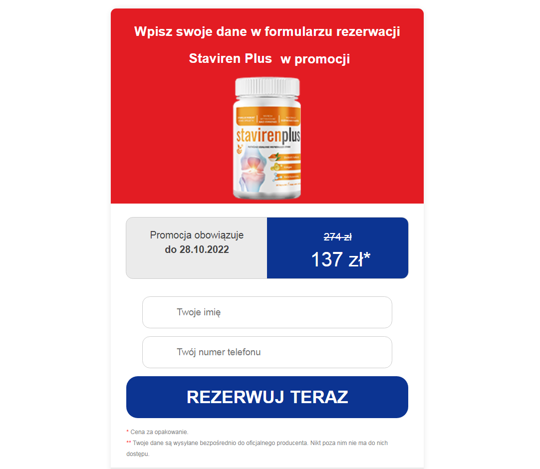 Staviren Plus : Tabletki, Opinie, Cena, Kapsułki, Skarga, Skład