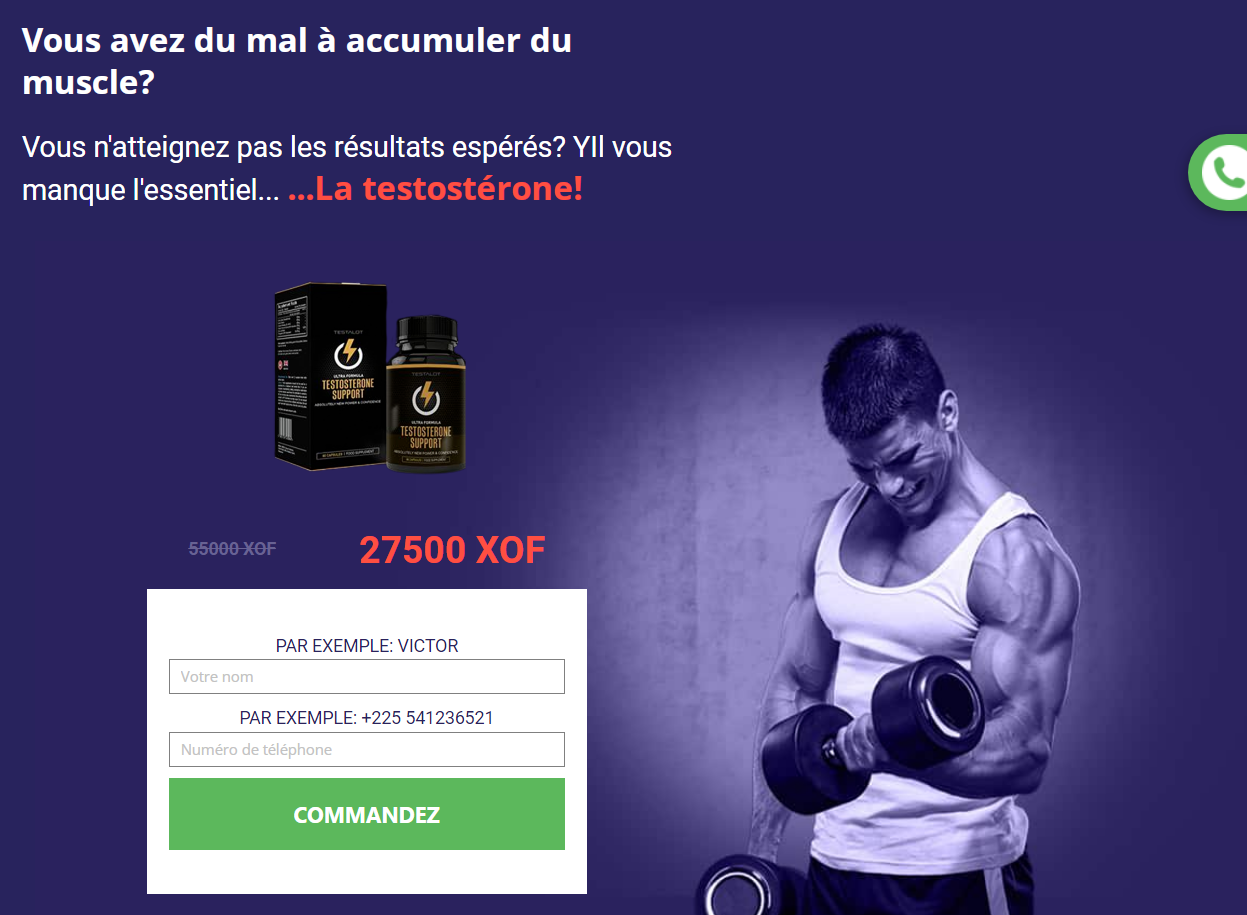Testosterone Support: capsule, Prix, Ingrédients, Avantages, original!