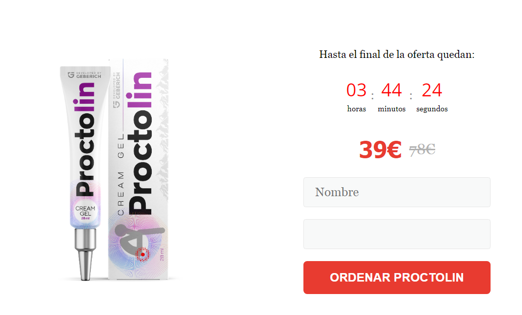 Proctolin: Cream, Gel, Reseñas, Precio, Ingredientes, Obras, Comprar