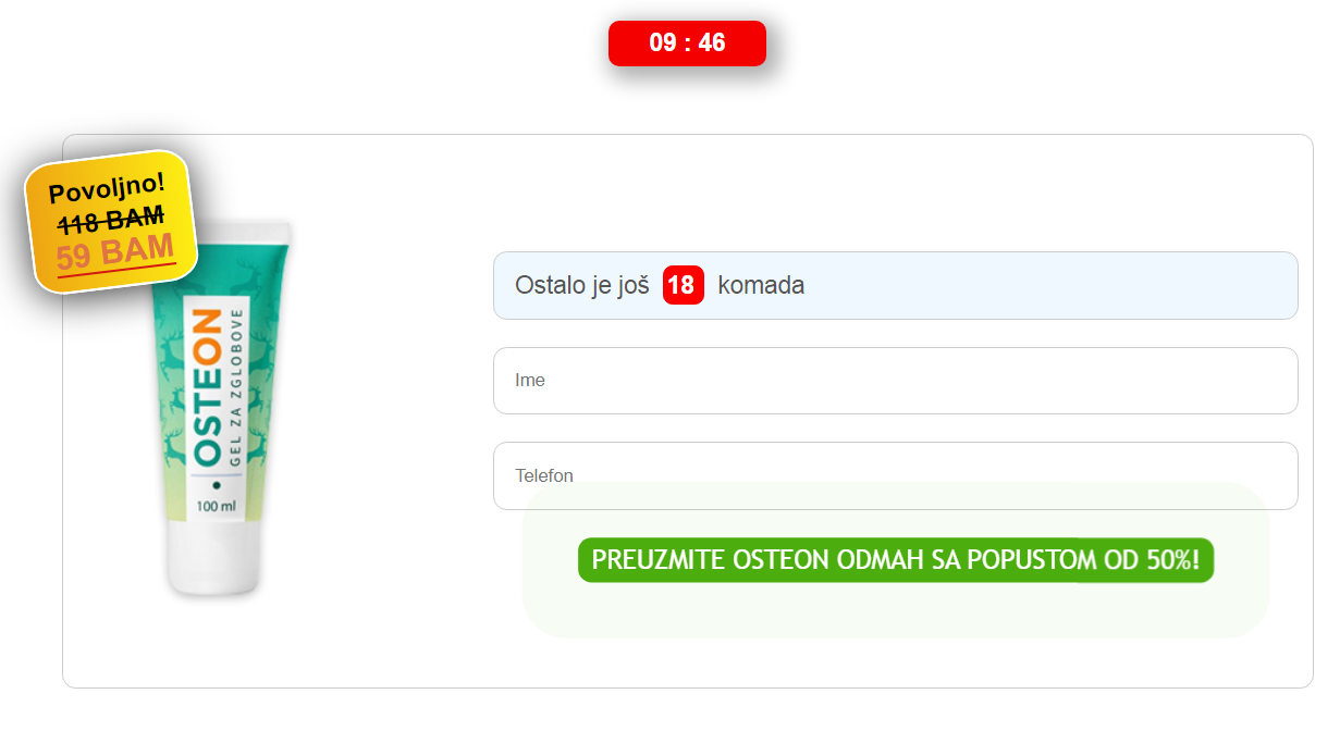 Osteon: Gel, Krema, Opinie, Cena, Iskustva, Gdje kupiti, Sastav, Forum