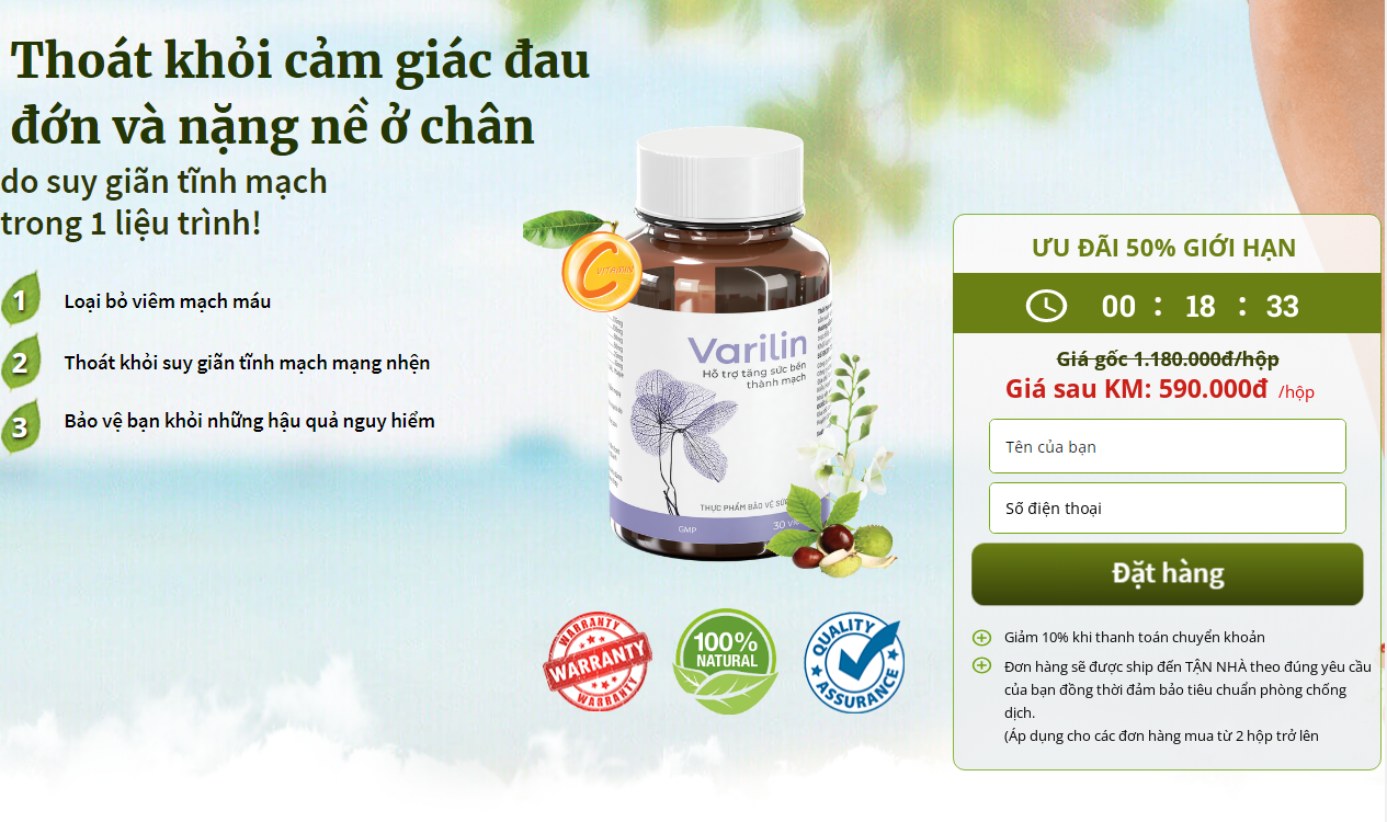 Varilin : Viên nang, Đánh giá, Giá cả, Hoạt động, Lợi ích, Bản gốc, Mua