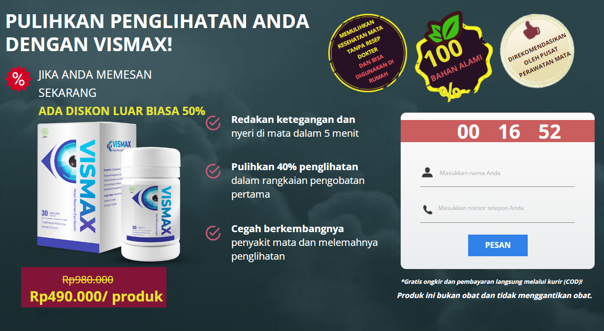 Vismax: Kapsul, Ulasan, Bahan, Harga, Efek Samping, Asli, Manfaat