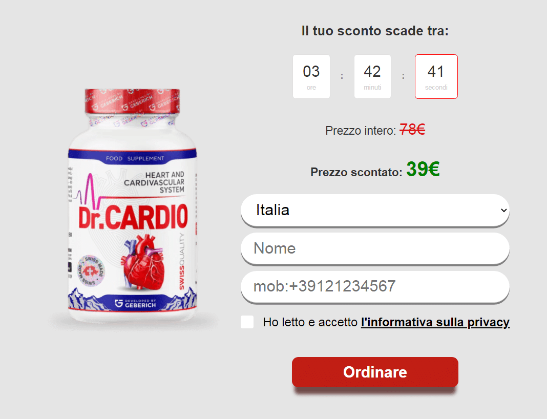 Dr.Cardio : Formula per l'ipertensione con ingredienti naturali ...