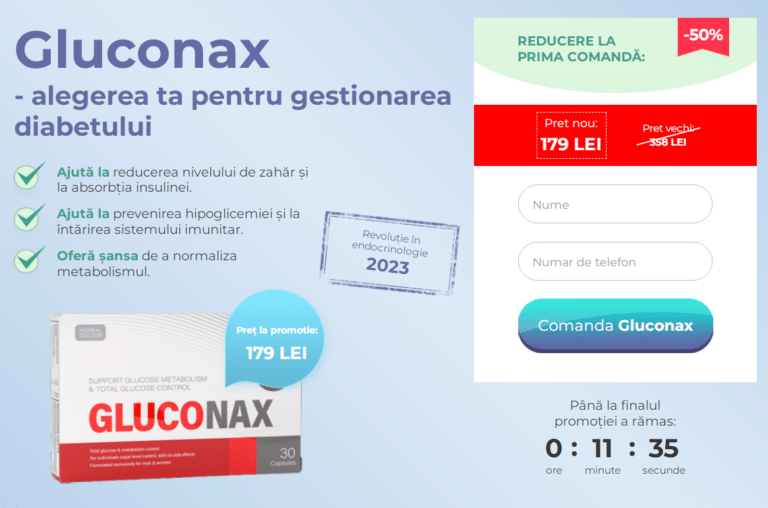 Gluconax : Formula pentru diabet zaharat cu ingrediente naturale-Romania