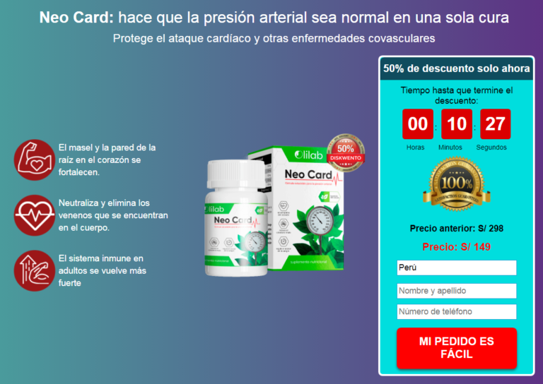 Neo Card : Capsula para hipertension-Opiniones-Como usar?Precio-Peru