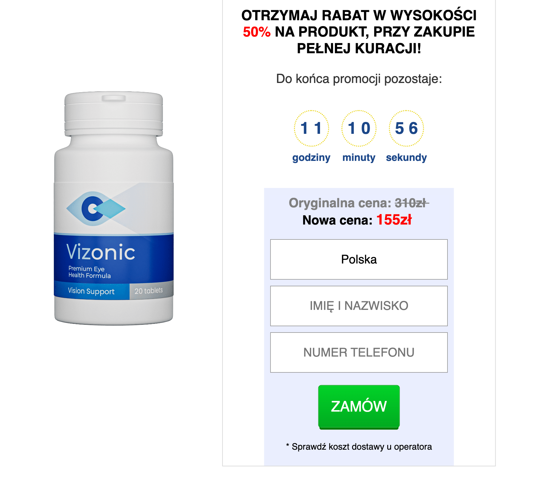 Vizonic : Kapsułki, Opinie, Cena, Skarga, Tabletki, Gdzie kupić, Skład